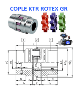 GR-48 COPLE ROTEX ( KTR ) DE FIERRO (GG) MAZAS ESCALONADAS (1a) PILOTO ...