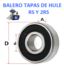 R8-2RS RODAMIENTO ECONOMICO TAPAS DE HULE d=1/2” D=1 1/8” A=5/16” - OSUNA BALERO DISTRIBUIDOR ...