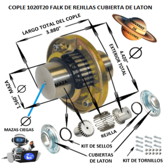 1020T20 COPLE FALK STEELFLEX DE REJILLAS CUBIERTA DE LAMINA EXTERIOR 4. ...