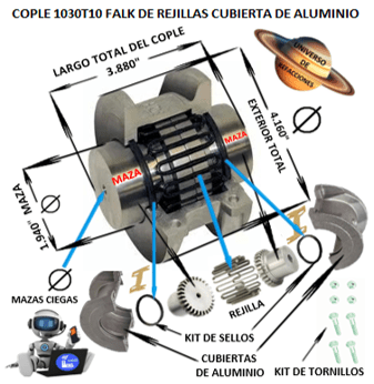 1030T10 COPLE FALK STEELFLEX DE REJILLAS CUBIERTA DE ALUMINIO EXTERIOR ...