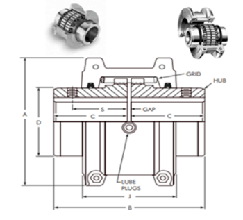 1030T10 COPLE FALK STEELFLEX DE REJILLAS CUBIERTA DE ALUMINIO BARRENO ...