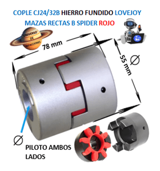CJ24/32B COPLE COMPLETO DE FIERRO MAZAS RECTAS PILOTO CON SPIDER 98A ...