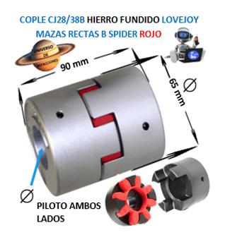 CJ28/38B COPLE COMPLETO DE FIERRO MAZAS RECTAS PILOTO CON SPIDER 98A ...