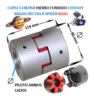 CJ38/45B COPLE COMPLETO DE FIERRO MAZAS RECTAS PILOTO CON SPIDER 98A ...