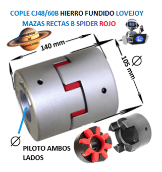 CJ48/60B COPLE COMPLETO DE FIERRO MAZAS RECTAS PILOTO CON SPIDER 98A ...