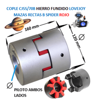 CJ55/70B COPLE COMPLETO DE FIERRO MAZAS RECTAS PILOTO CON SPIDER 98A ...