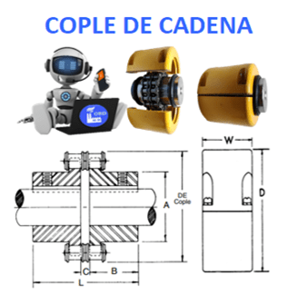 6018 COPLE DE CADENA PASO 60 DE 18 DIENTES BARRENO PILOTO D= 6 3/8” L ...