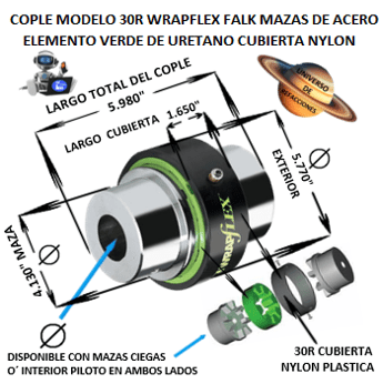30R COPLE FALK SERIE 10 WRAPFLEX EXTERIOR 5 3/4” LARGO 6” - OSUNA ...