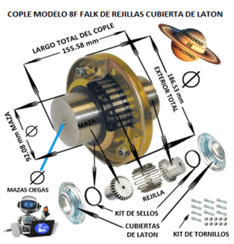 8F COPLE FALK DE REJILLAS CUBIERTA DE LAMINA BARRENO PILOTO EXTERIOR ...
